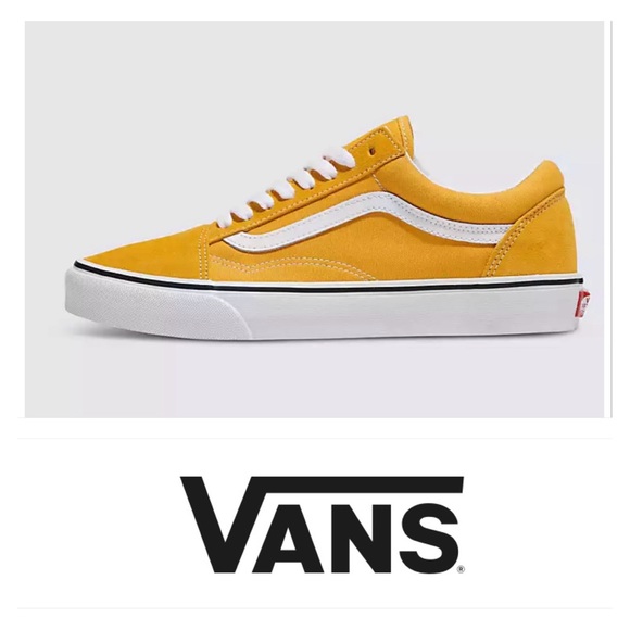 Vans | Shoes | Vans Old Skool Skater Mustard And White Suede Canvas ...